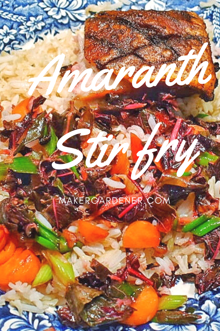 Amaranth stir fry - Makergardener
