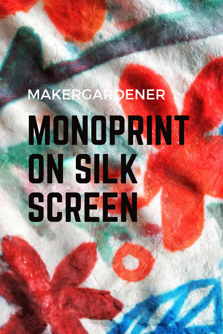 Mono print on fabric - Makergardener