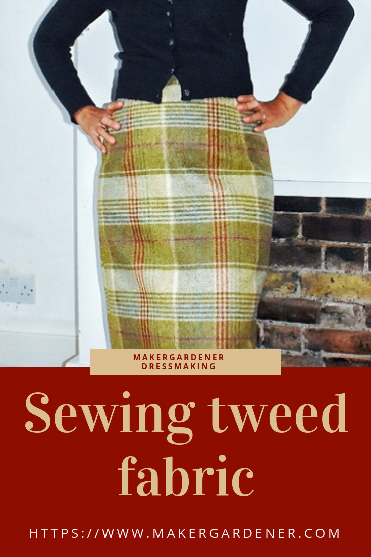 Sewing with tweed fabric - Makergardener