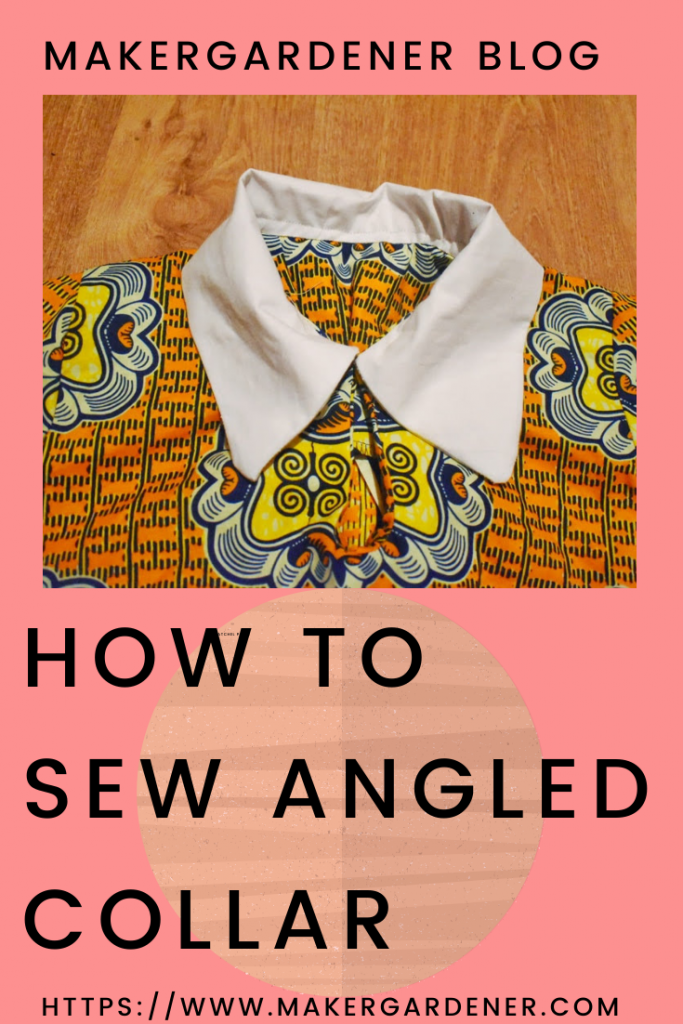 How to sew angle collar at home - Makergardener